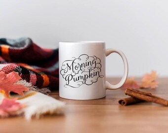Morning pumpkin mug | Etsy