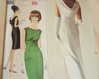 Vintage 1970 Mod A-Line Dress Pattern Simplicity 8734 Size