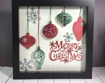 Christmas shadow box | Etsy