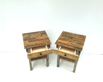 Rustic end table | Etsy