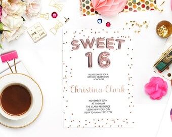 Sweet 16 invitation | Etsy