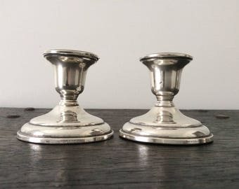 Silver candle holder | Etsy