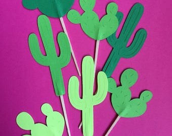 Cactus cake topper | Etsy