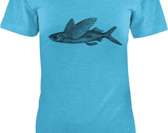Flying fish print | Etsy