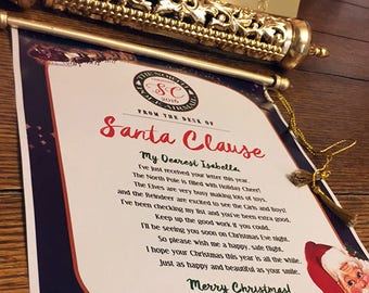 Santa scroll | Etsy