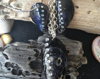 Mussel shell earring | Etsy