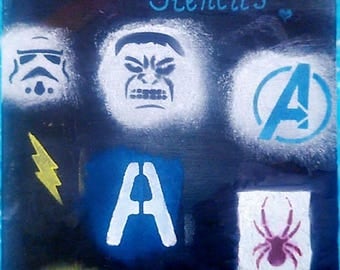 Superhero stencil | Etsy