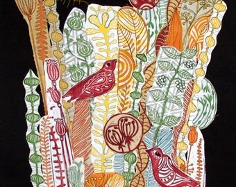 Linocuts lovingly made for your wall by linocutheaven on Etsy