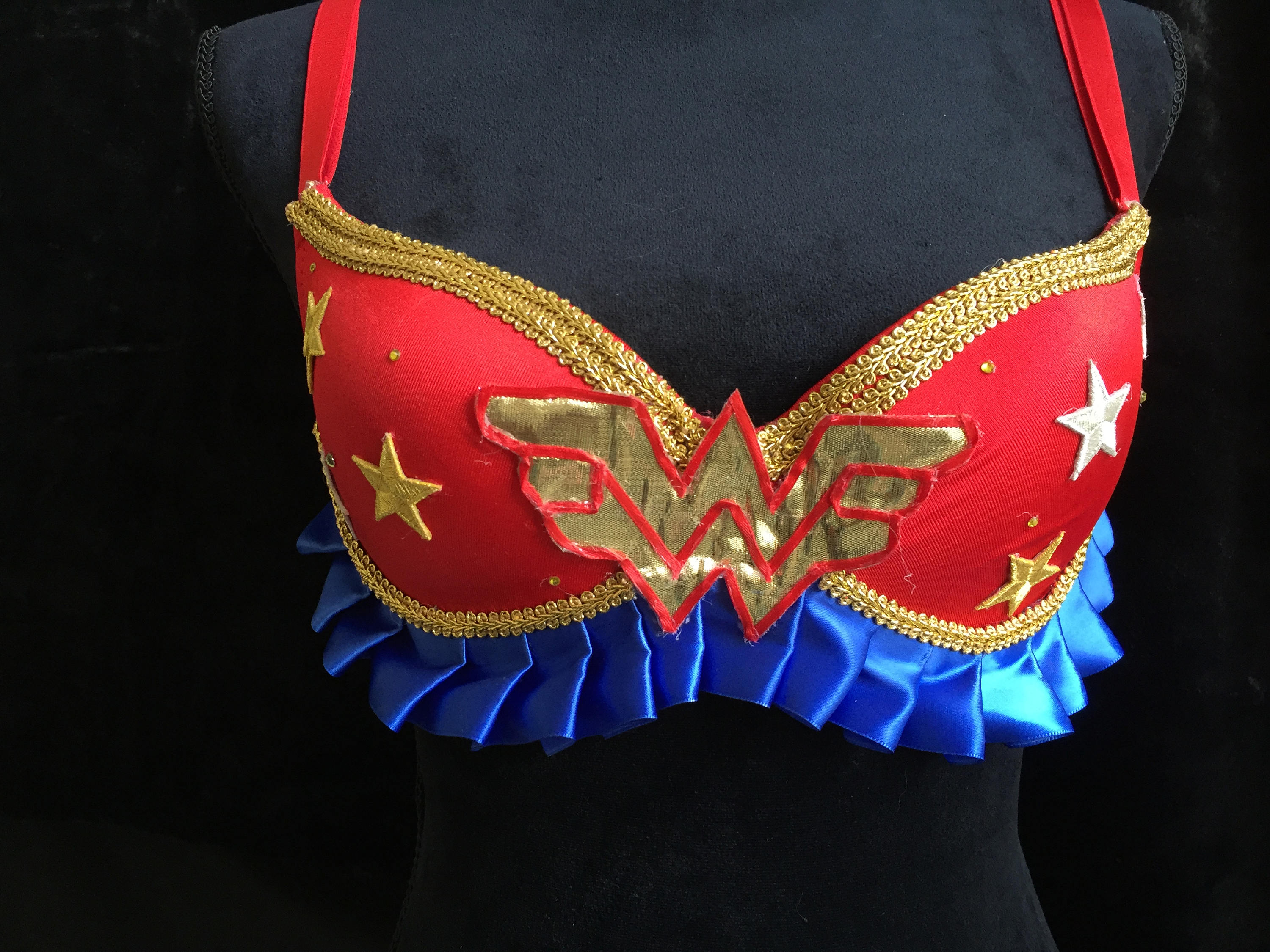 Wonder Woman Golden Lasso Inspired Rave Bra Perfect for any