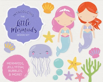 Mermaid clip art | Etsy