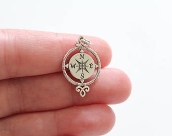 Compass charm | Etsy