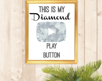 Youtube play button | Etsy