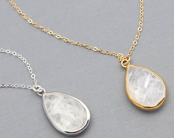 Moonstone necklace | Etsy