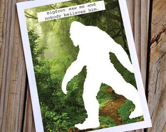 Bigfoot card | Etsy