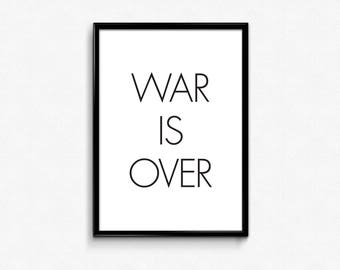 War is over poster | Etsy
