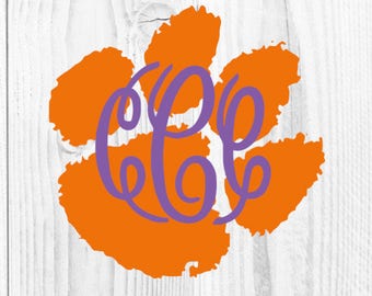Clemson monogram | Etsy