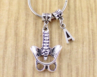 Pelvic Bone Keychain Pelvis Charm Personalized Key Ring