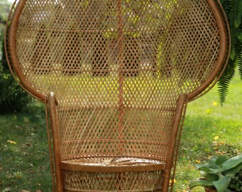 Wicker fan chair | Etsy