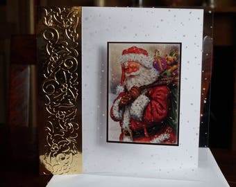 Santa claus card | Etsy