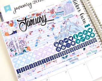 January stickers | Etsy
