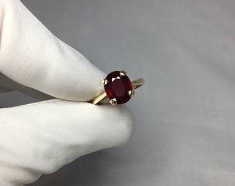 Ruby gold ring | Etsy