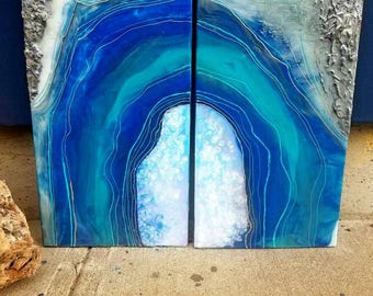 Geode painting | Etsy