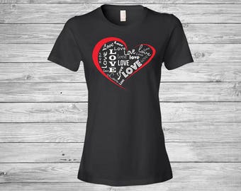 Heart t shirt | Etsy