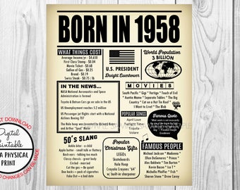 Born in 1958 | Etsy