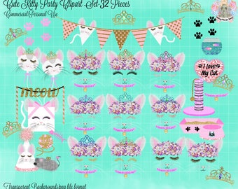 Kitten clipart | Etsy