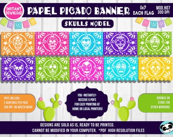 Papel picado banner | Etsy