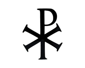 Chi Rho Necklace Christogram Monogram of Christ and Crest