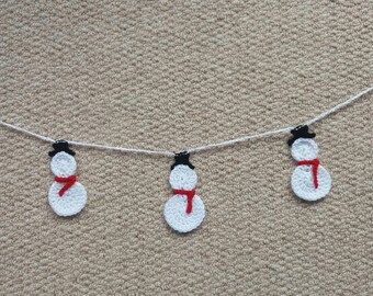 Snowman garland | Etsy