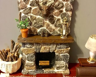 Dollhouse fireplace | Etsy