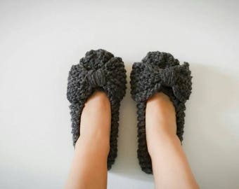 Knitted slippers | Etsy
