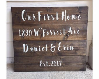 Our first home sign | Etsy