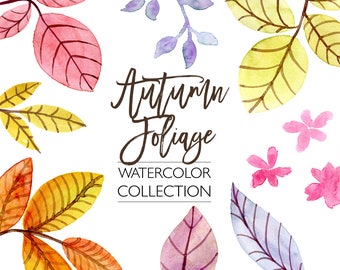 Fall leaves clipart | Etsy