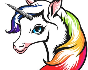 Cartoon unicorn svg unicorn t shirt design unicorn vector