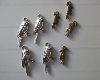 Tiny Silver Bird Silhouette Charms Silver or Bronze