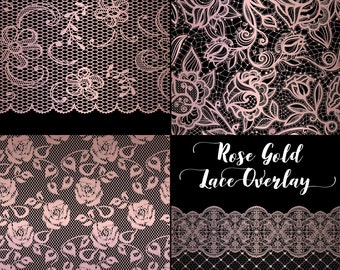 Rose gold lace | Etsy