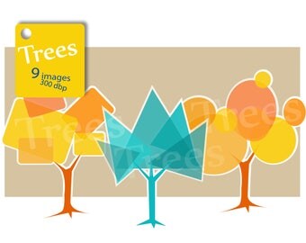 Trees clip art | Etsy