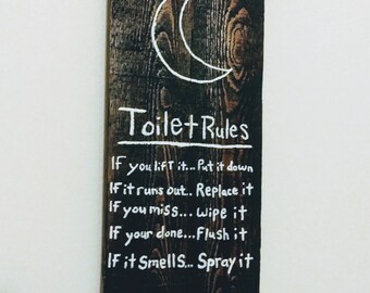 Rustic outhouse sign | Etsy