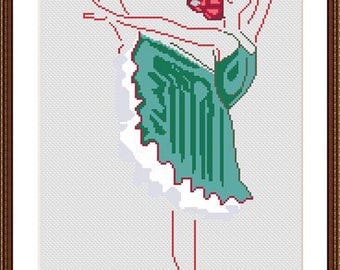 Dancer cross stitch | Etsy