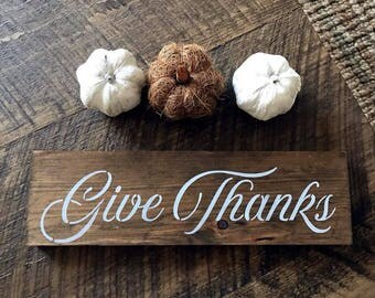 Give thanks sign | Etsy