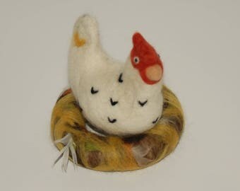 Felt hen | Etsy