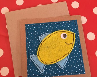 Fish birthday card | Etsy