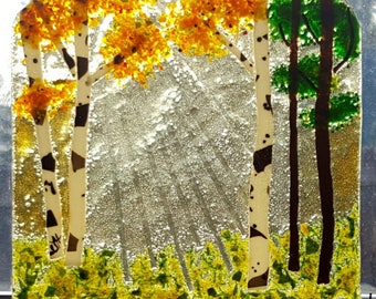 Fused glass tree | Etsy