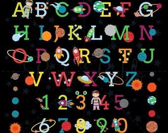 Outer space clipart | Etsy