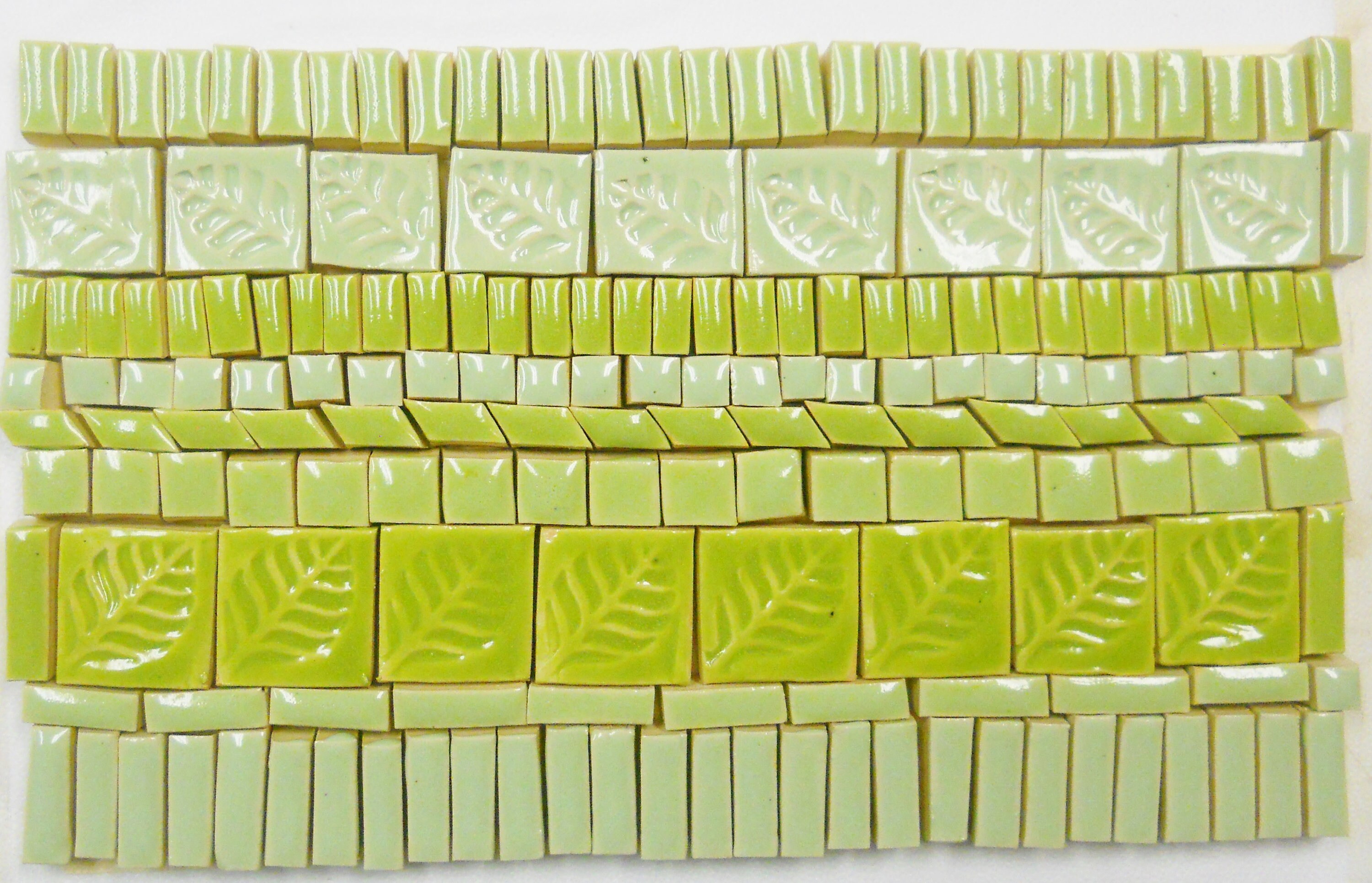 175 Handmade Small Mosaic Tile Pieces Ceramic Stoneware