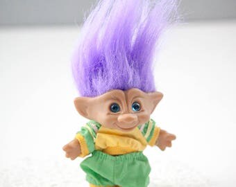 Purple hair troll | Etsy