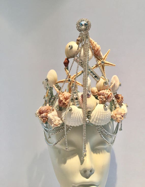 Shell Crown Beach wedding Mermaid crown Mermaid Tiara